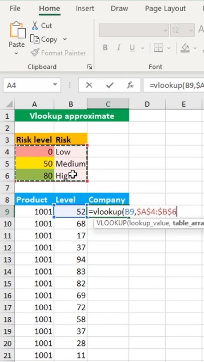 How to use vlookup approximate to show result in excel #excel #exceltips #exceltricks # ...