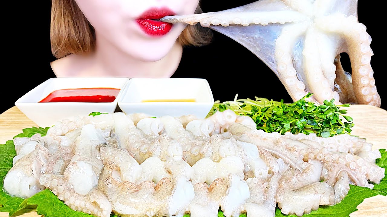 ASMR LIVE OCTOPUS MUKBANG NO TALKING EATING SOUNDS - YouTube