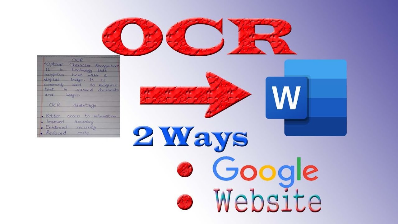 Image to Text || Picture to Text || OCR - YouTube