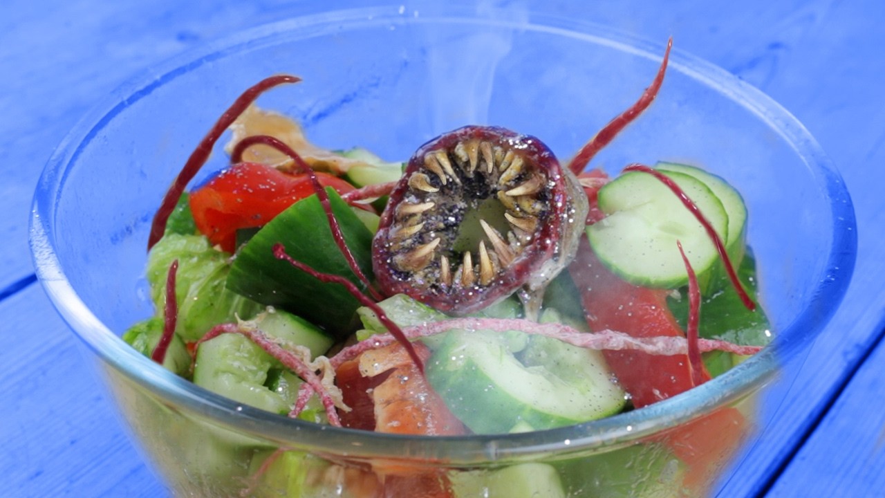 How to make a salad from possessed vegetables - YouTube