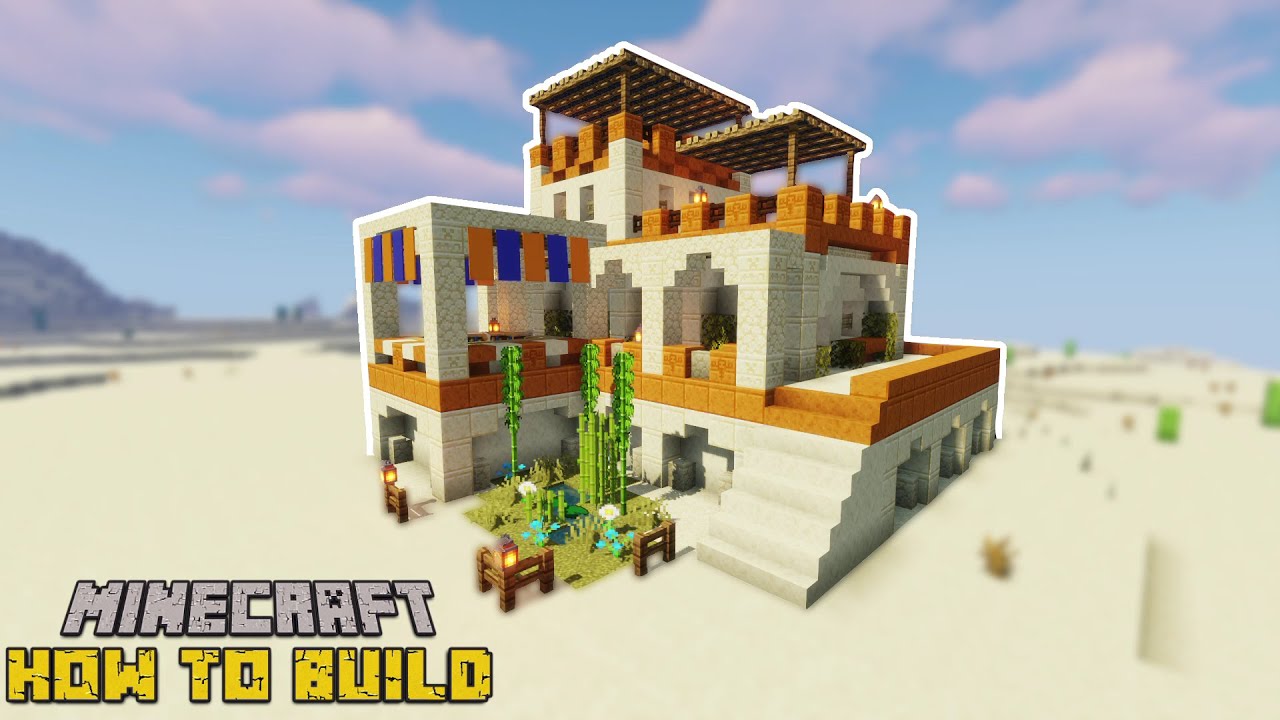 Minecraft | How to Build a Simple Desert House | Survival Base Tutorial ...