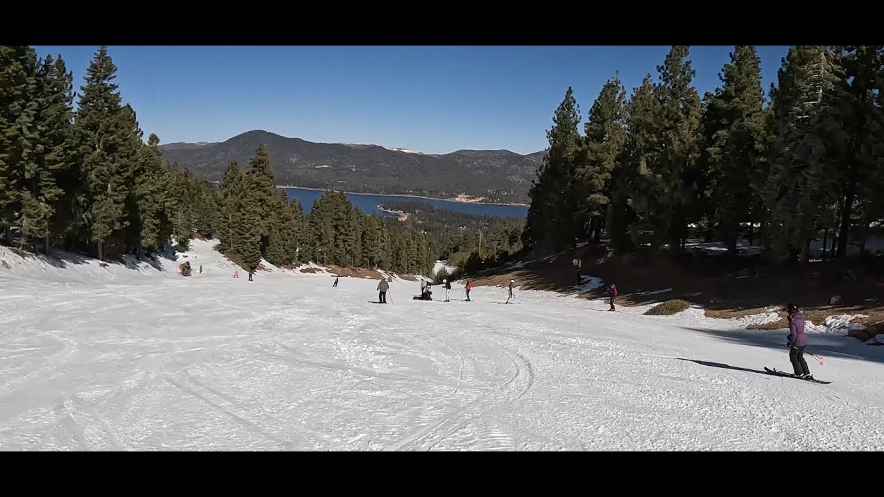 🎿 Skiing Snow Summit Ski Resort ⛷️ Spring Conditions in Winter. 62 ...