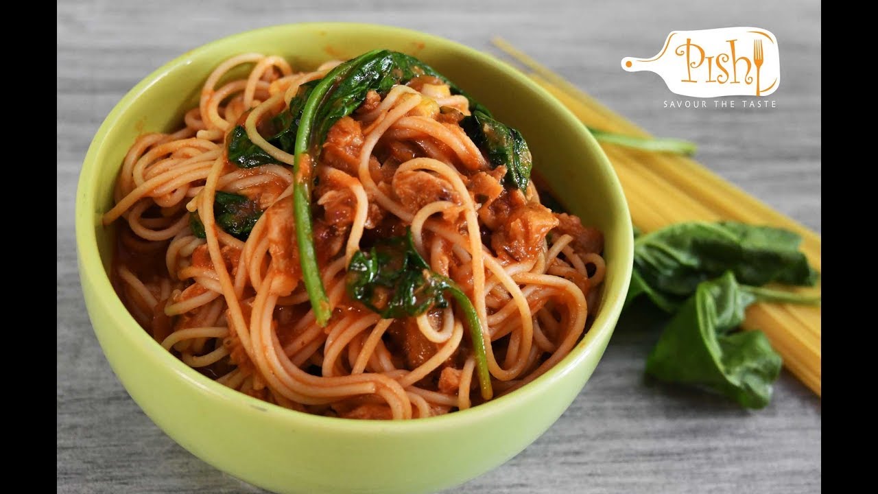 Red Snapper Spinach Spaghetti - YouTube