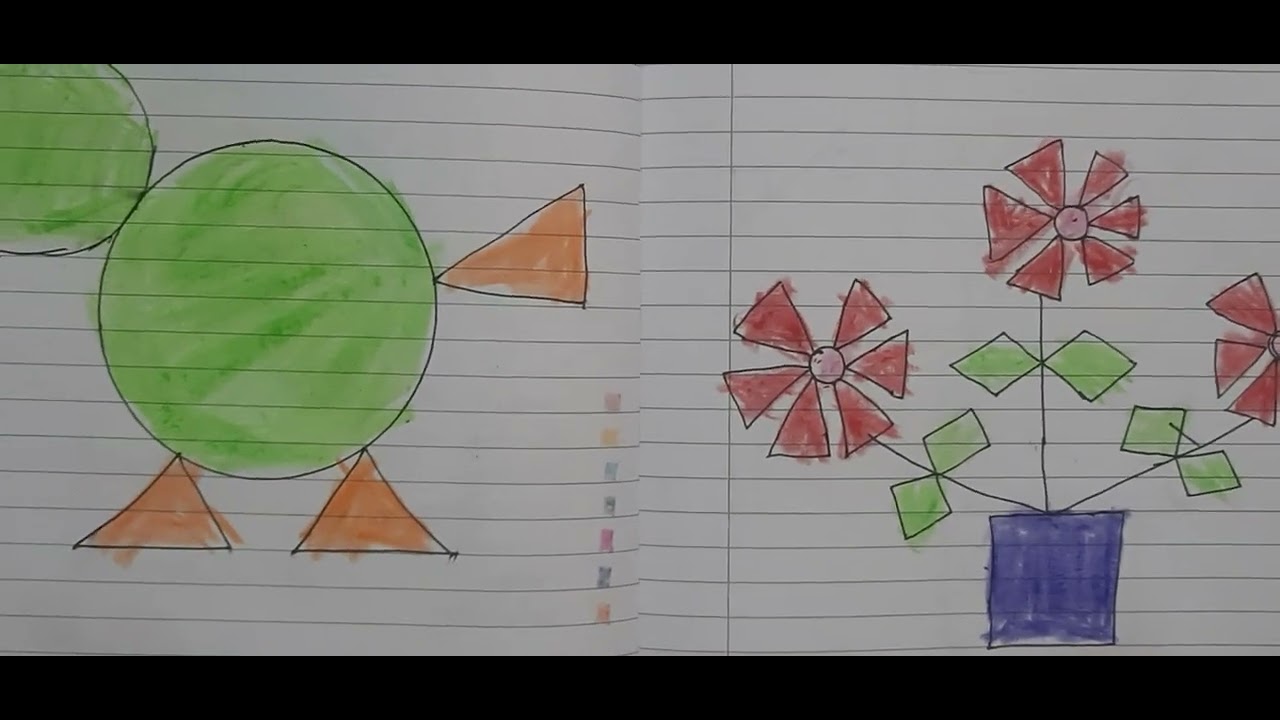How to learn shapes for lkgand ukg kids/Diy worksheet for kids - YouTube
