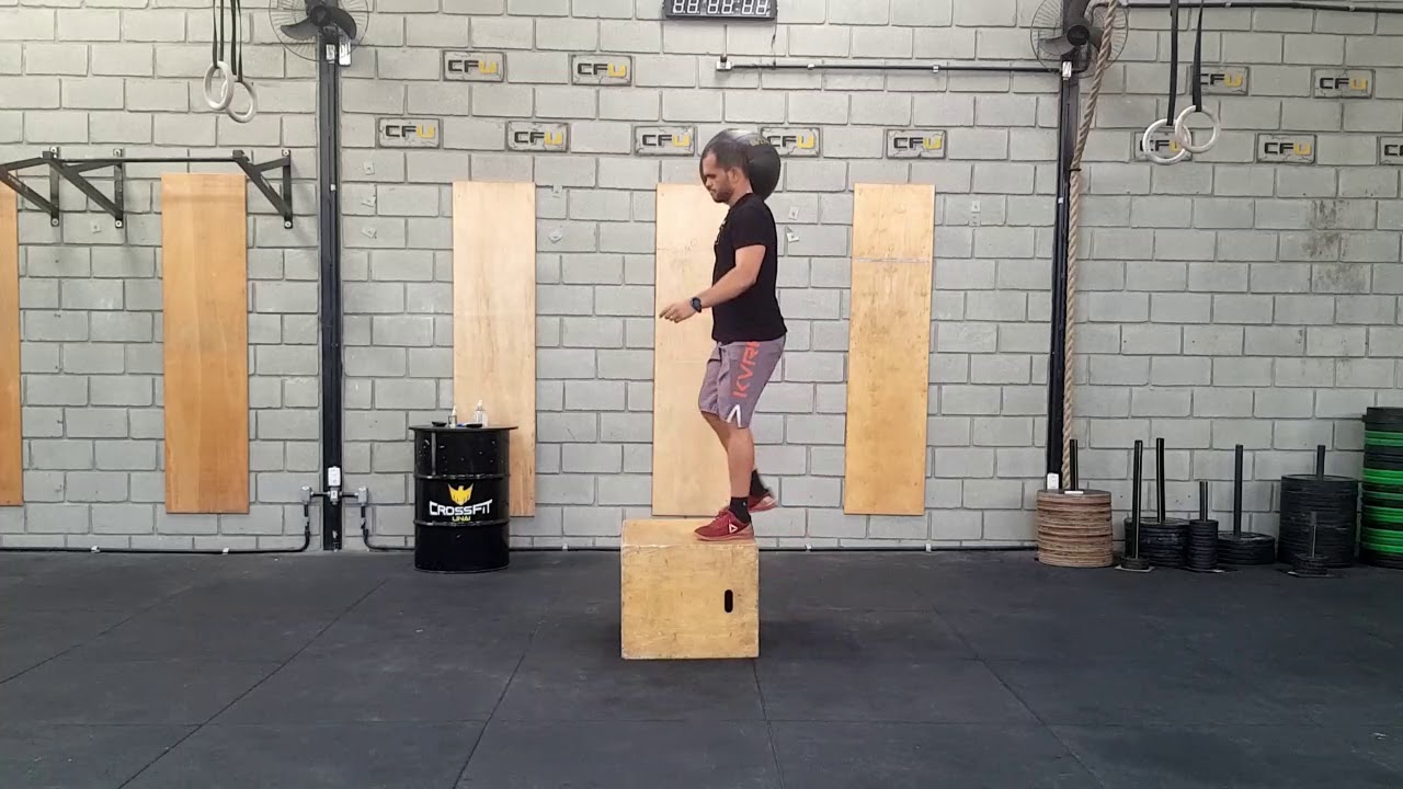 MED BALL BOX STEP UP - YouTube