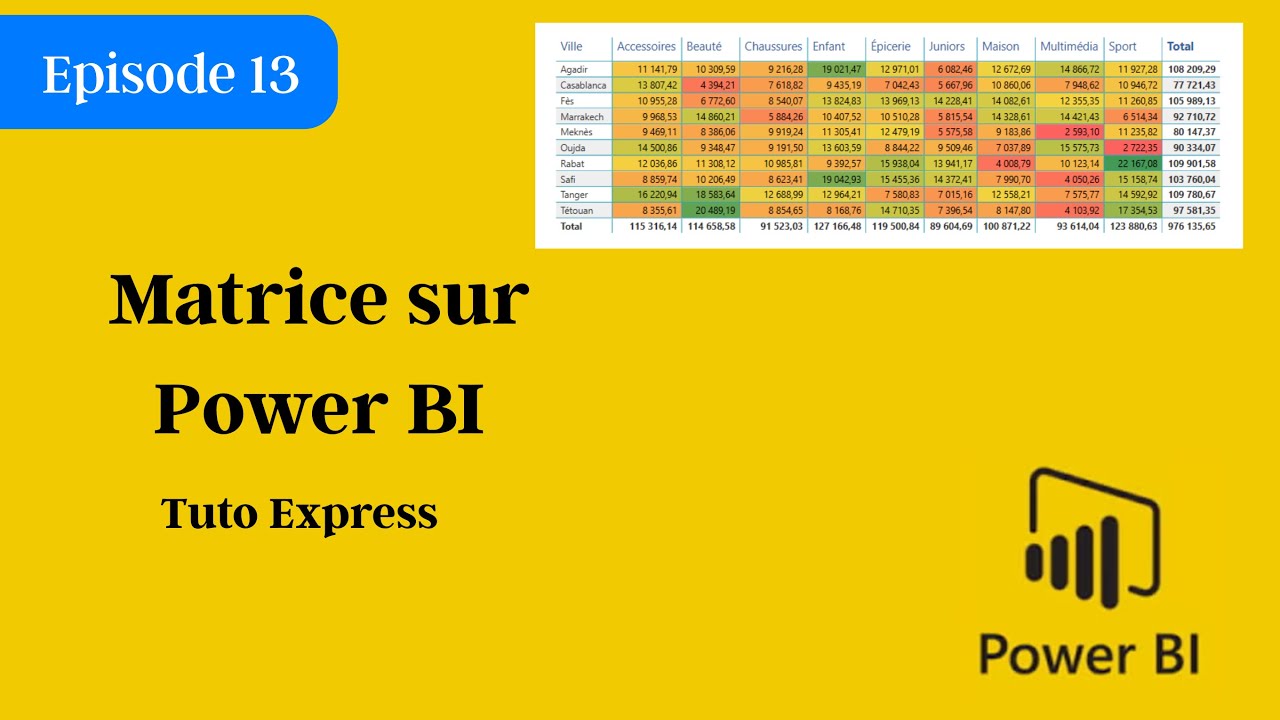 📊 [Power BI – Episode 13] Maîtriser le visuel Matrice pour explorer vos ...