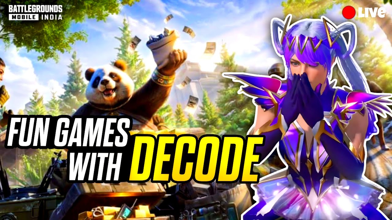 FUN GAMES WITH DECODE 😍 || DAY-34 #bgmi #bgmilive #newupdate #rankpush #pubg - YouTube