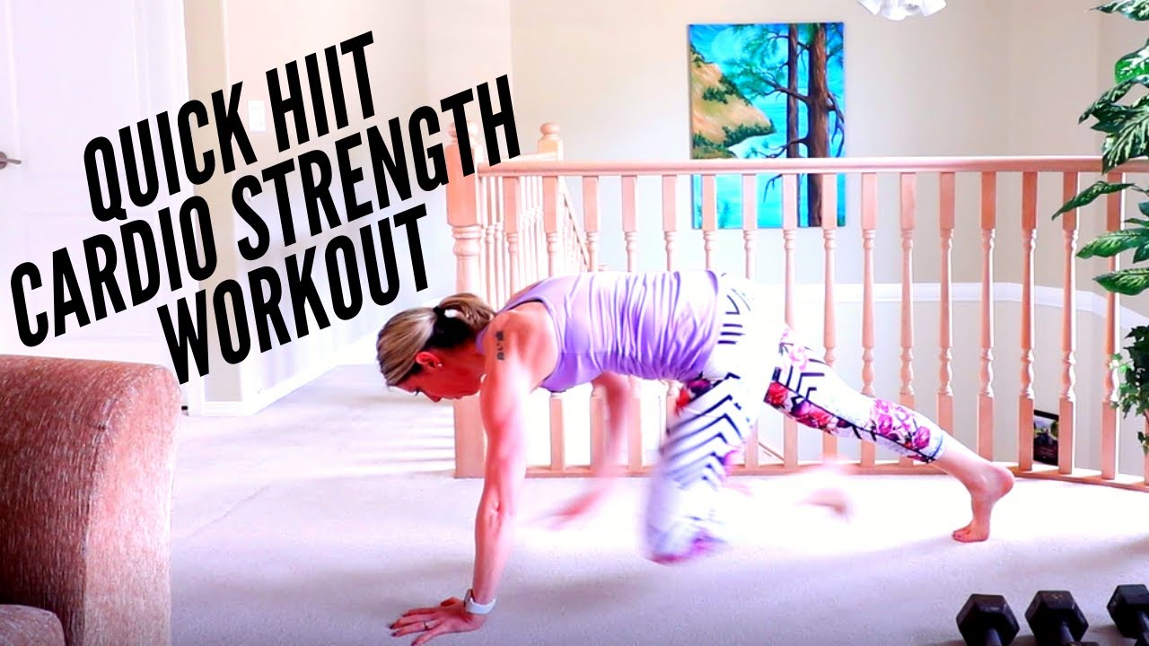 Quick Hiit Cardio Strength Workout (20mins) - YouTube