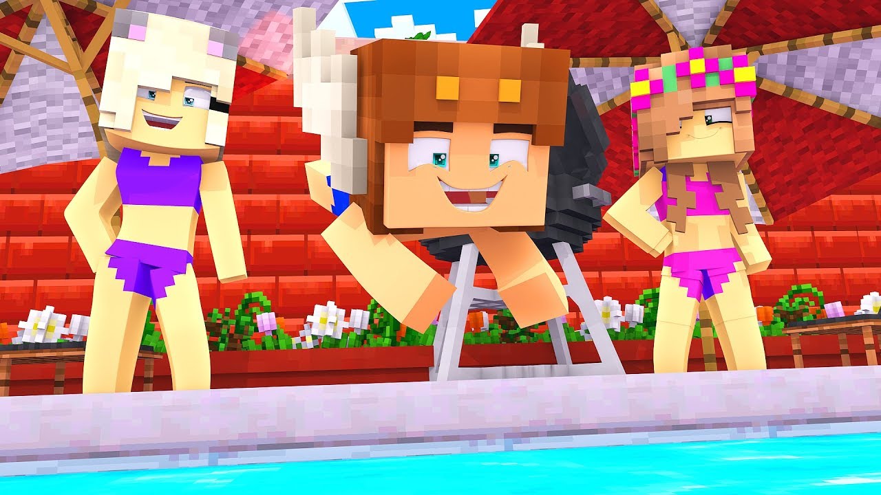 Minecraft Daycare - POOL PARTY! w/ MooseCraft (Minecraft Kids Roleplay ...