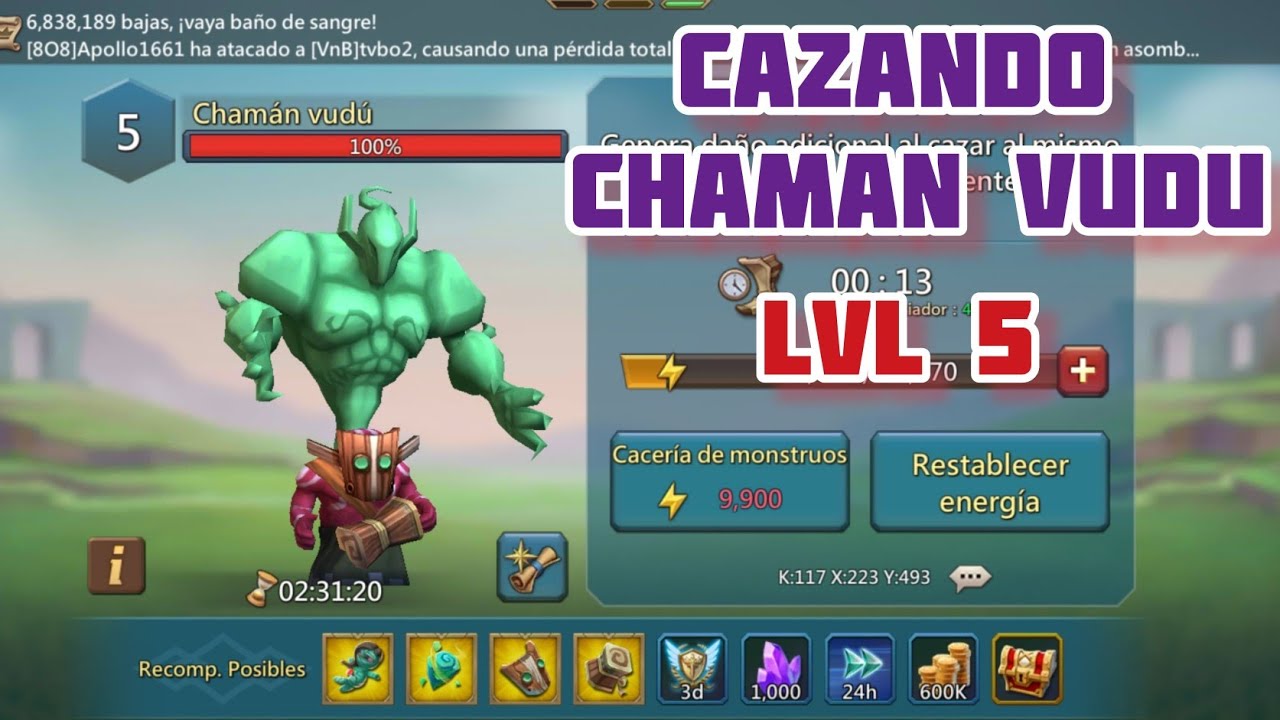 Cazando Chaman Vudú Lvl 5 - Lords Mobile 👑 - YouTube