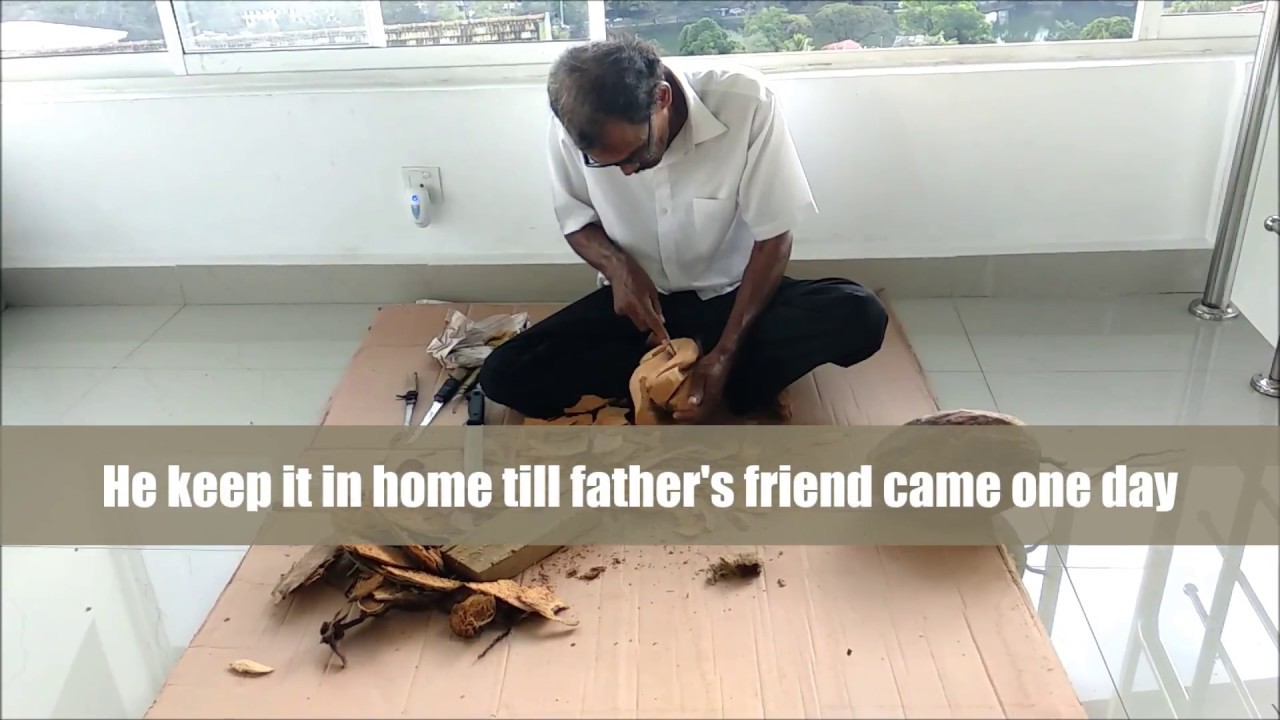 How to make coconut elephant in Kandy, Sri Lanka - YouTube