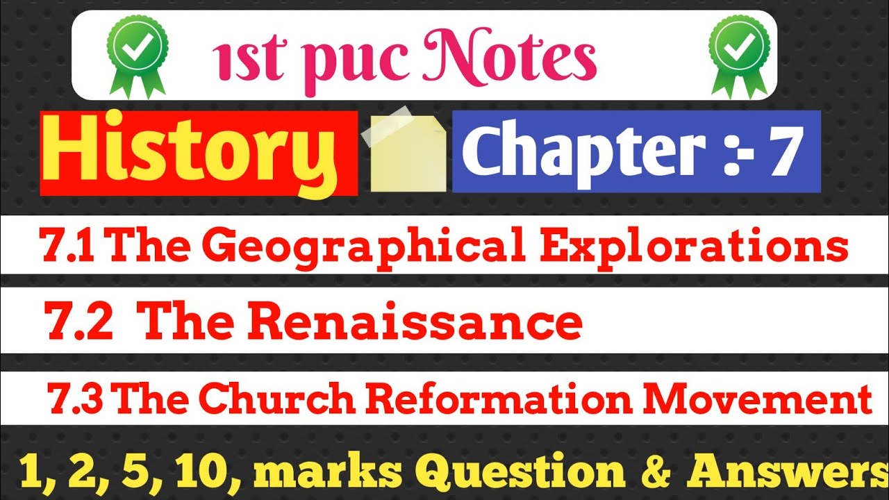 1st puc history chapter 7 The Beginning of Modern Age question &answer ...