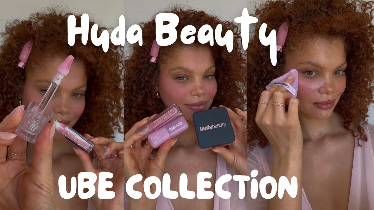 HUDA BEAUTY UBE COLLECTION REVIEW | Lilac Easy Bake Setting Powder ...