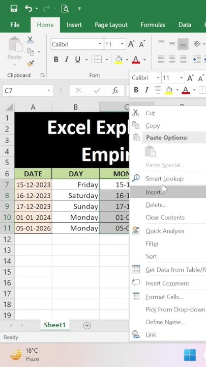 Excel date format trick |excel date formatting |excel date | #shorts #excel #youtubeshorts - YouTube