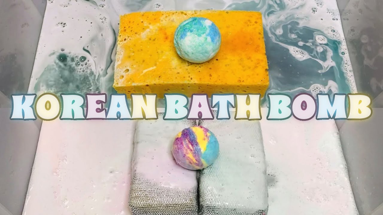 ASMR Sponge Squeeze 240.Korean Bath Bomb - YouTube