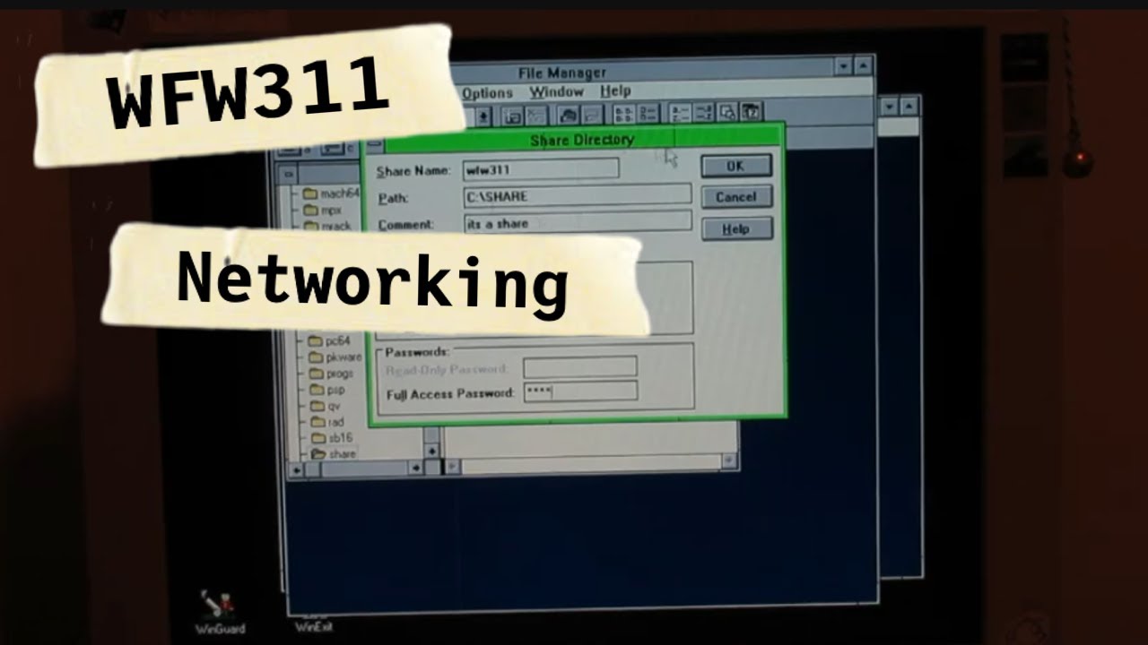 Windows For Workgroups Networking - YouTube