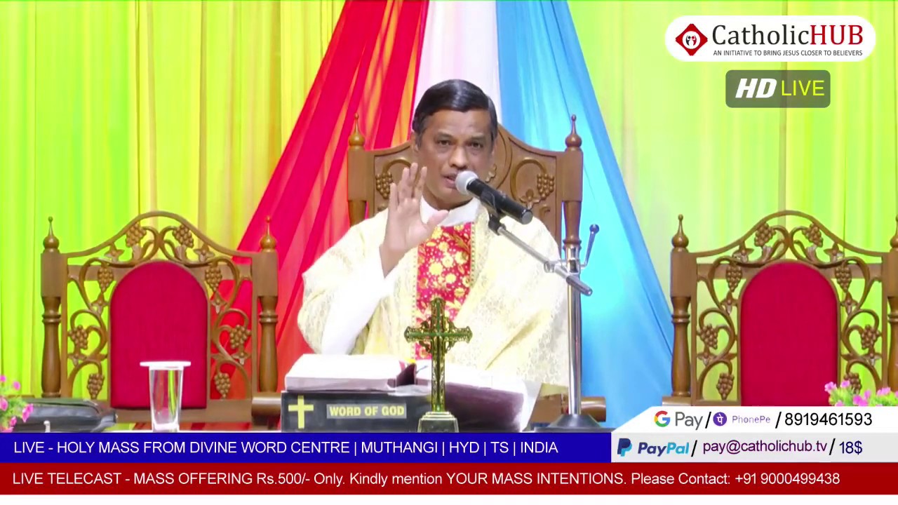 DIVINE MERCY SUNDAY HOLY MASS | DIVINE WORD CENTRE | MUTHANGI | HYD ...