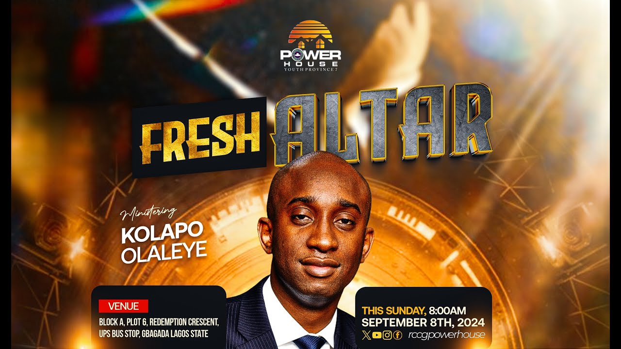 SUNDAY SERVICE || FRESH ALTAR || KOLAPO OLALEYE || 08-09-2024 - YouTube