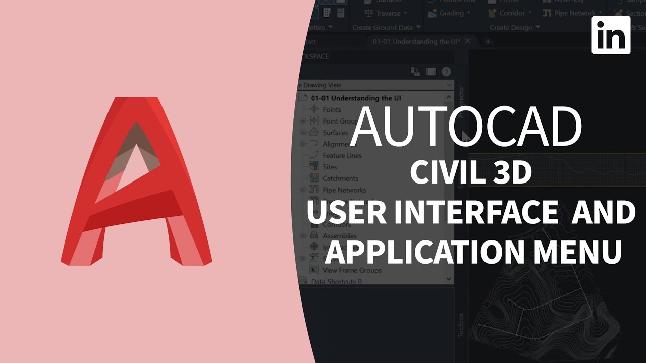 AutoCAD Tutorial - Civil 3D user interface tour - YouTube
