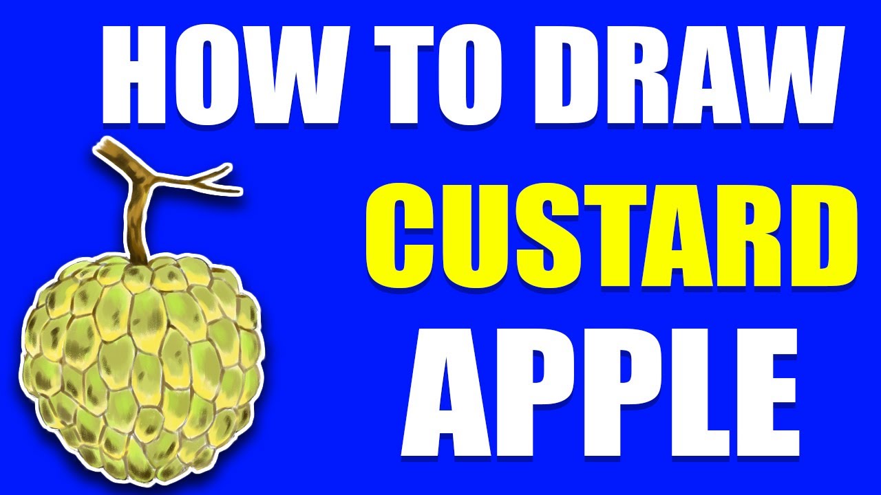 HOW TO DRAW CUSTARD APPLE | Custard apple ki drawing | How to draw ...
