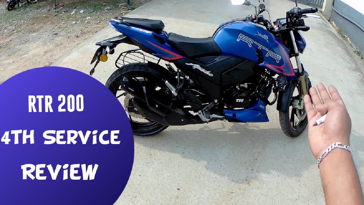 TVS Apache RTR 200 4V Review | 4th SERVICE COST - YouTube