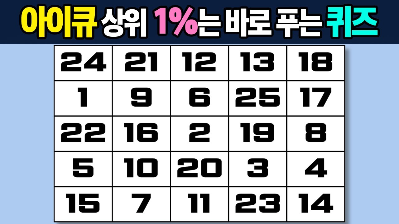 【무료 치매 테스트】 숫자 순서를 순서대로 맞춰보세요🔎 집중력 향상을 위한 단어찾기 테스트 【치매예방두뇌운동】 Youtube