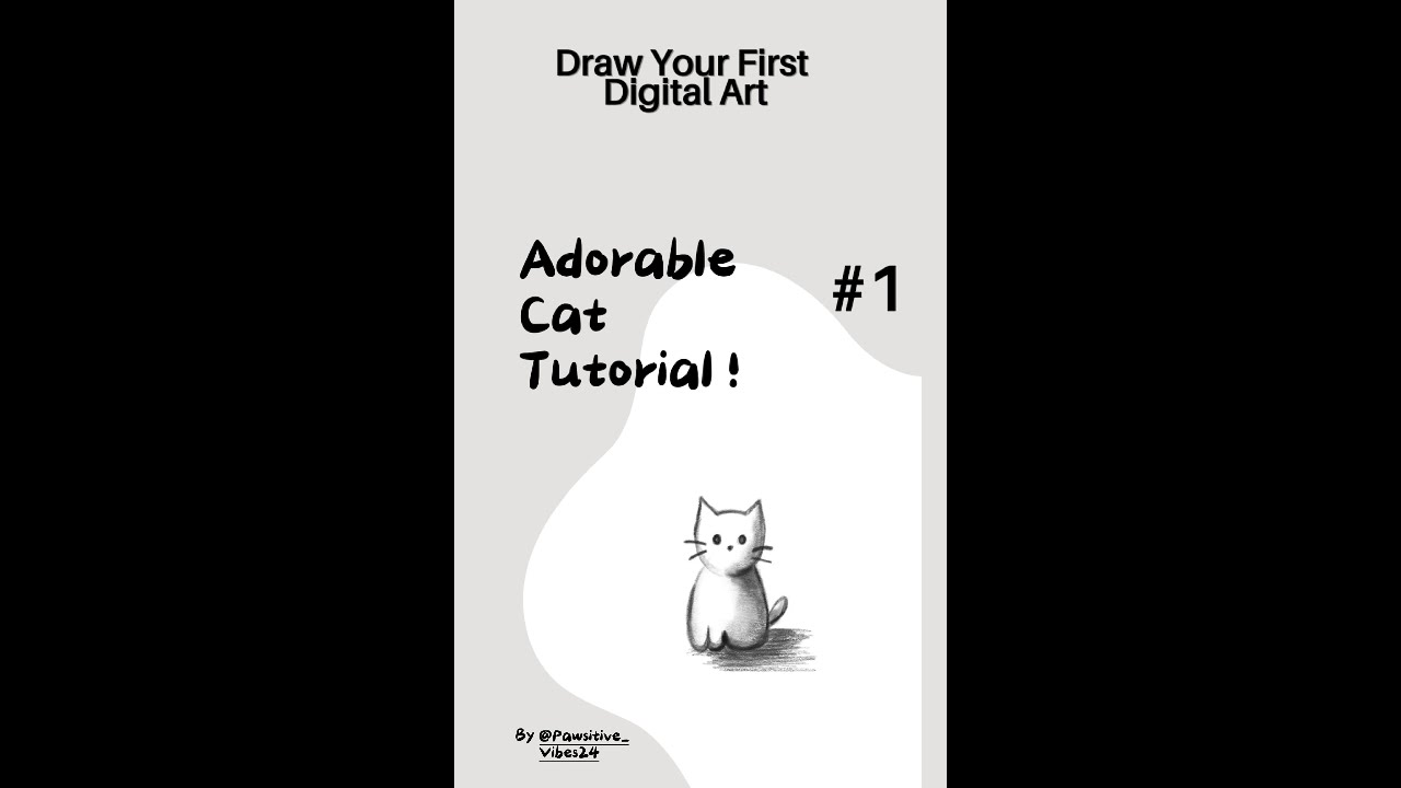 "Master the Art of Drawing a Cute Cat 🐱 | Easy Digital Drawing Tutorial ...
