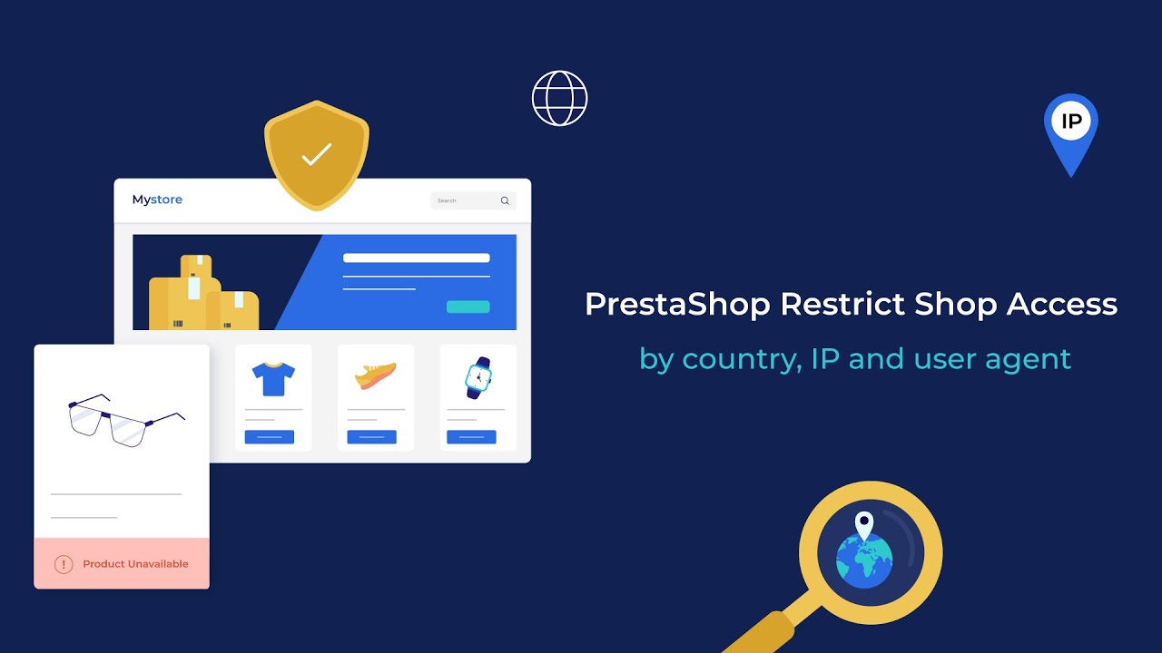 Prestashop Restrict Shop Access by Country, IP and User-Agent - YouTube