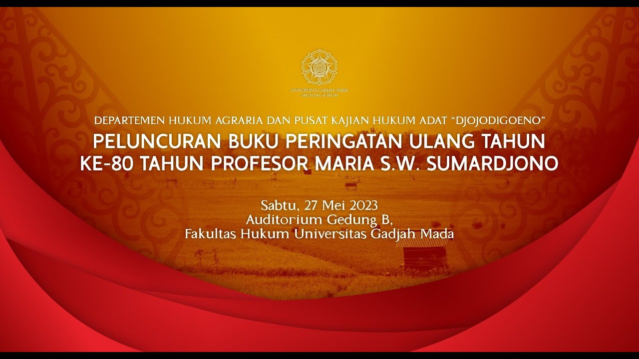 Peluncuran Buku Peringatan Ulang Tahun Ke-80 Tahun Profesor Maria S.W ...