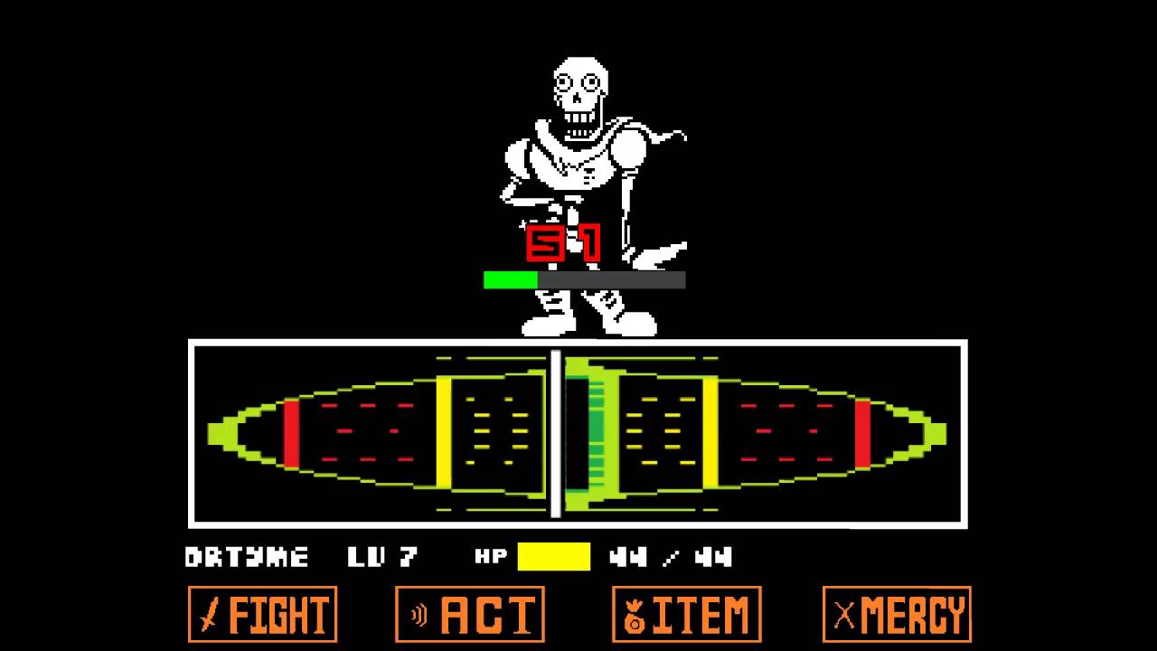 Undertale - Papyrus boss fight (neutral) - YouTube