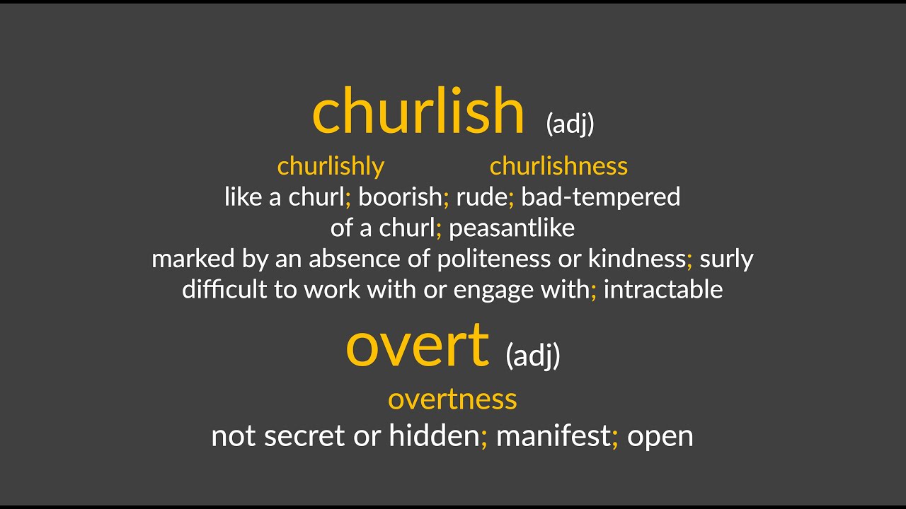 churlish & overt - YouTube