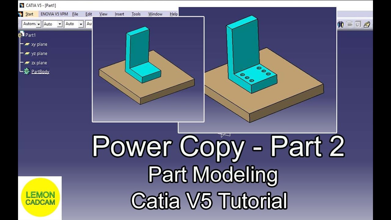 Power copy - Part 2, Catia - YouTube