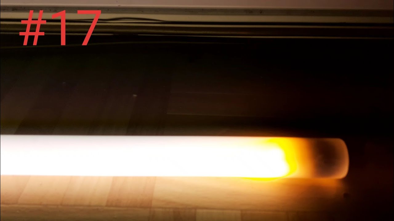 Fluorescent tube burnout #17 OSRAM Lumilux 18W 840 T8 - YouTube