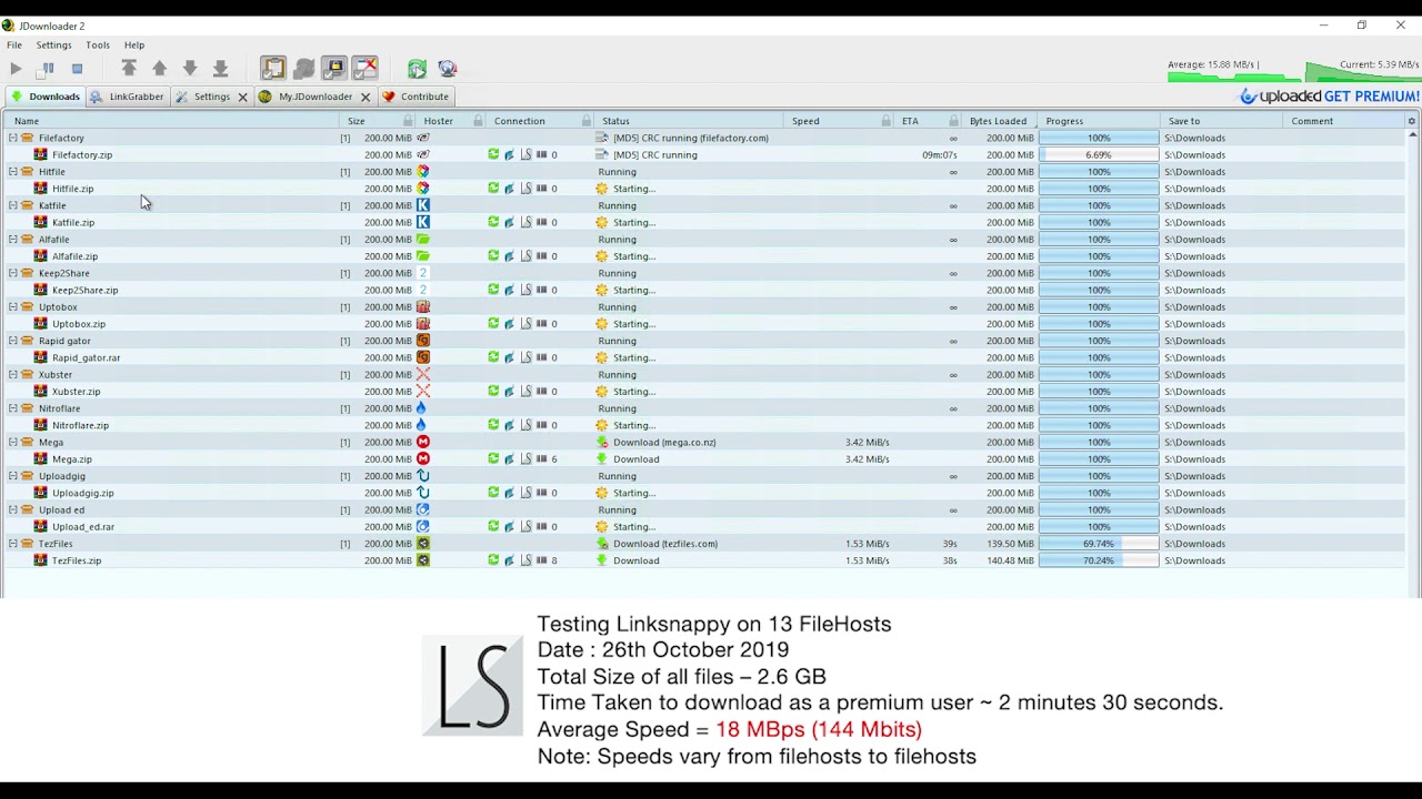 Testing LinkSnappy on 13 Popular Filehosts - YouTube