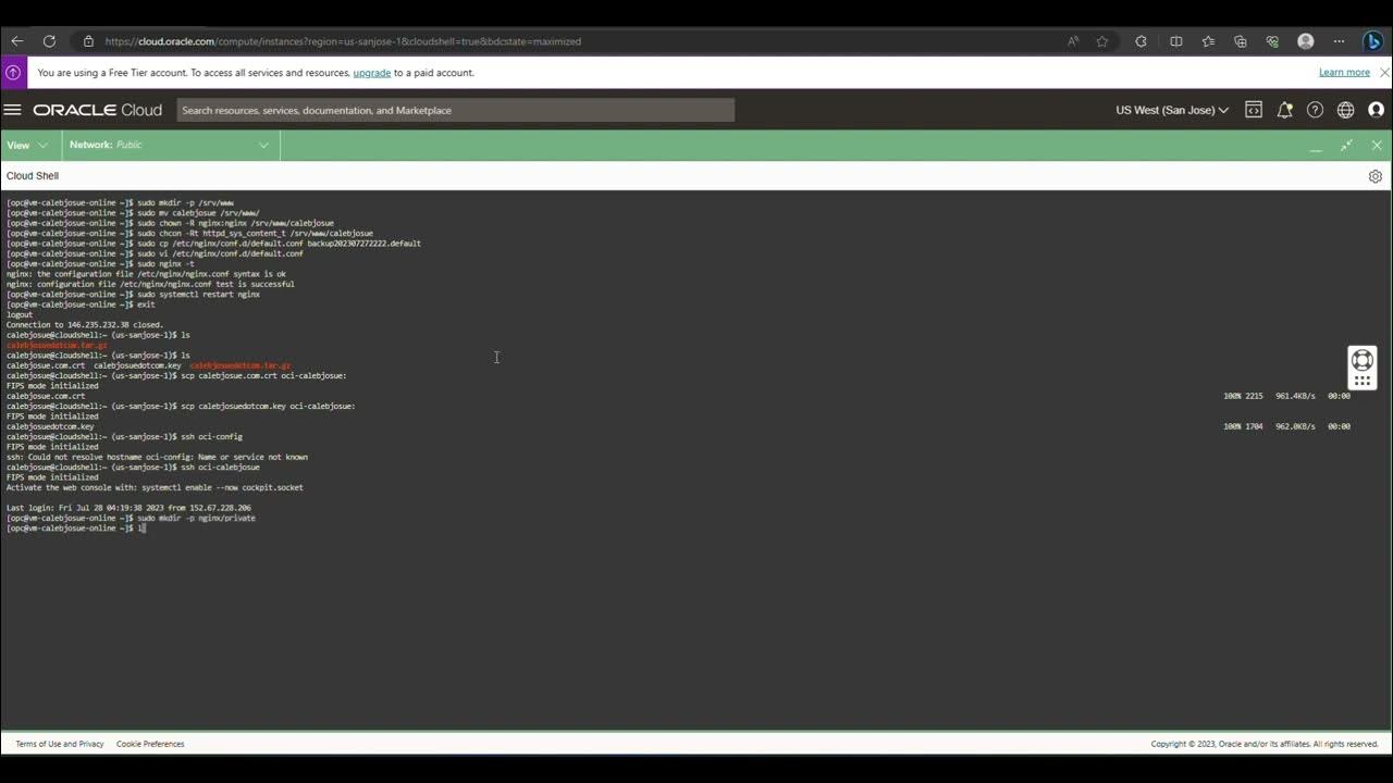 Adding SSL Support to a website deployed on Oracle Cloud Infrastructure with nginx - YouTube