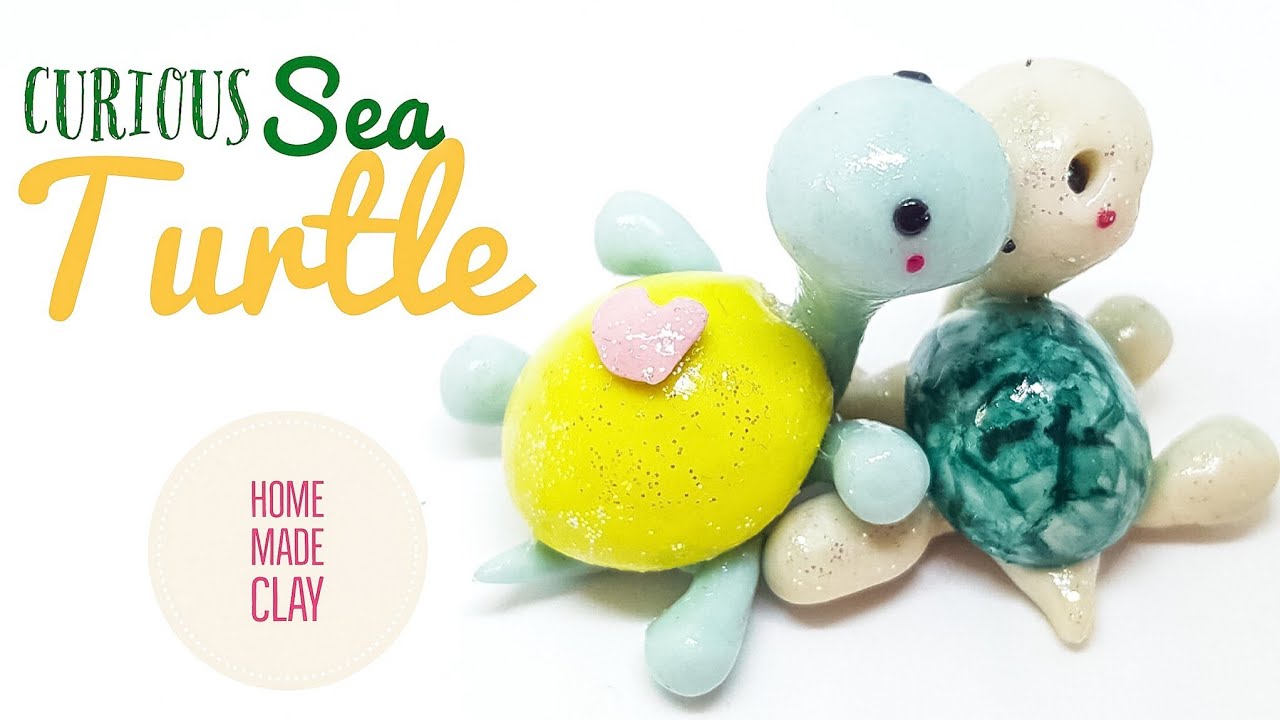 How to Make Curious Sea Turtle with Homemade Clay - YouTube