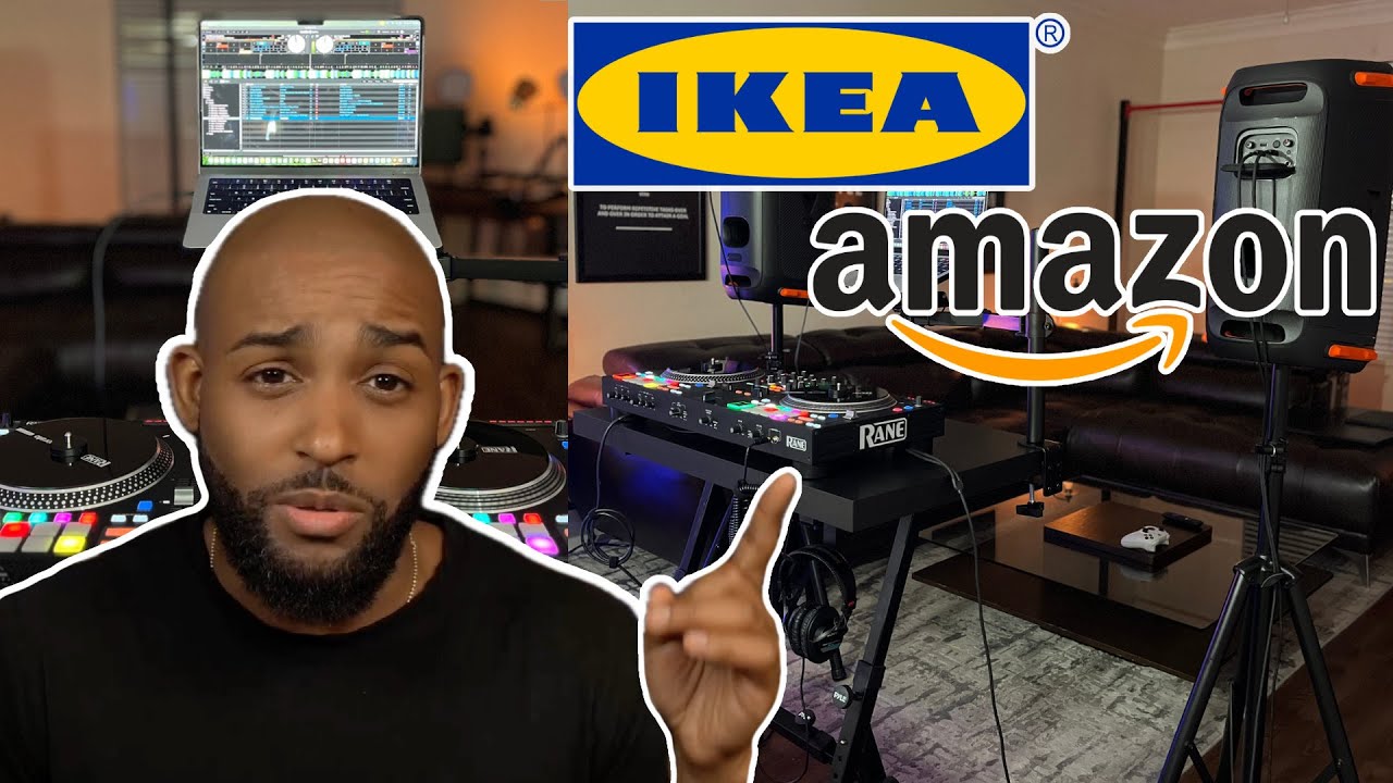 The Ultimate Ikea & Amazon Mobile DJ Desktop Setup Hack - YouTube