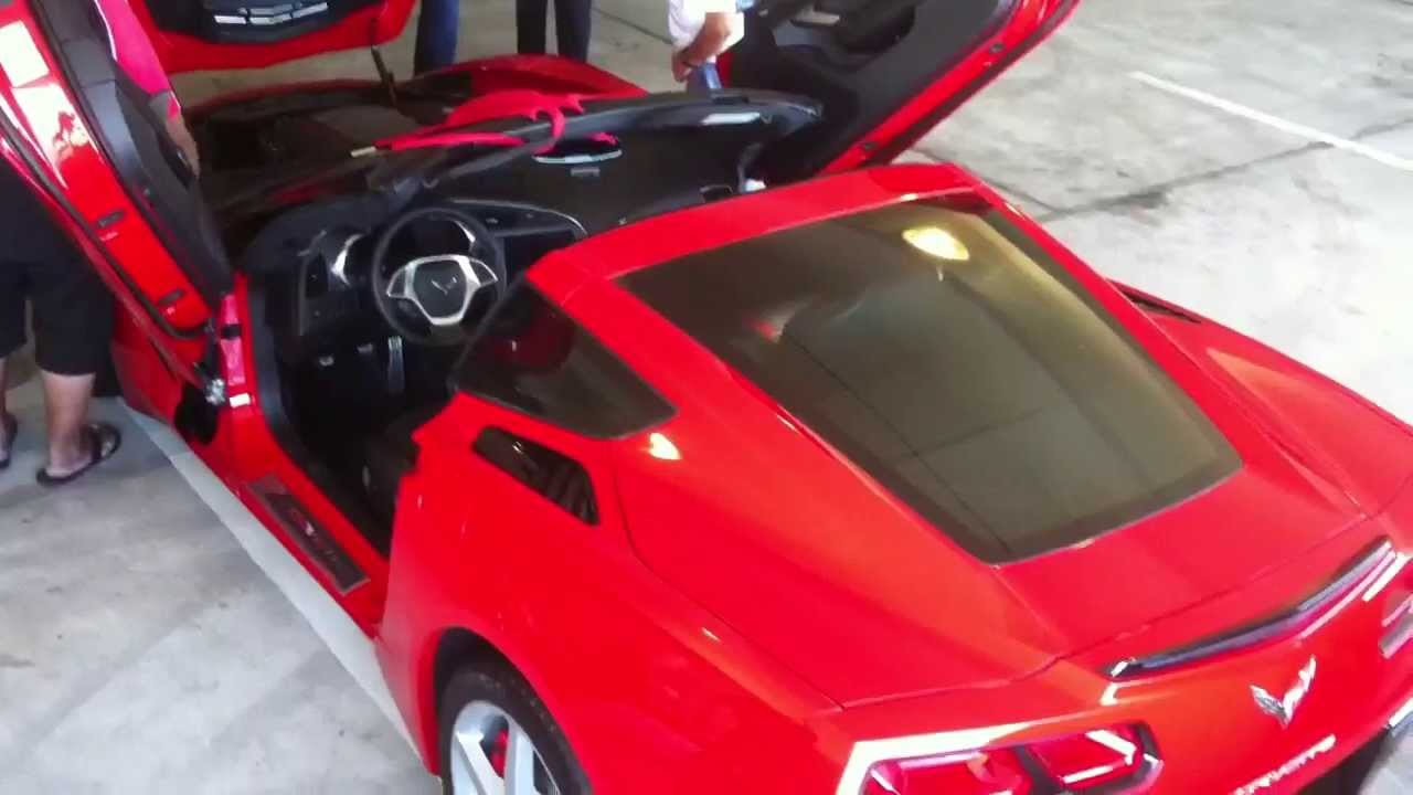 First 2014 C7 Corvette Stingray with Lambo doors - YouTube