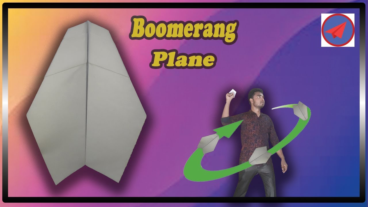 How to Make Boomerang Plane Ver 201 origami boomerang plane - YouTube