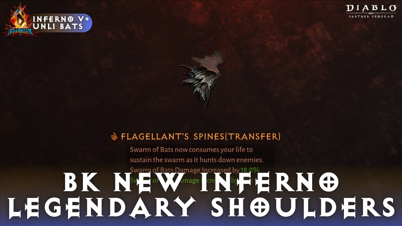 Diablo Immortal - Blood Knight New Inferno V+ Legendary Shoulders ...