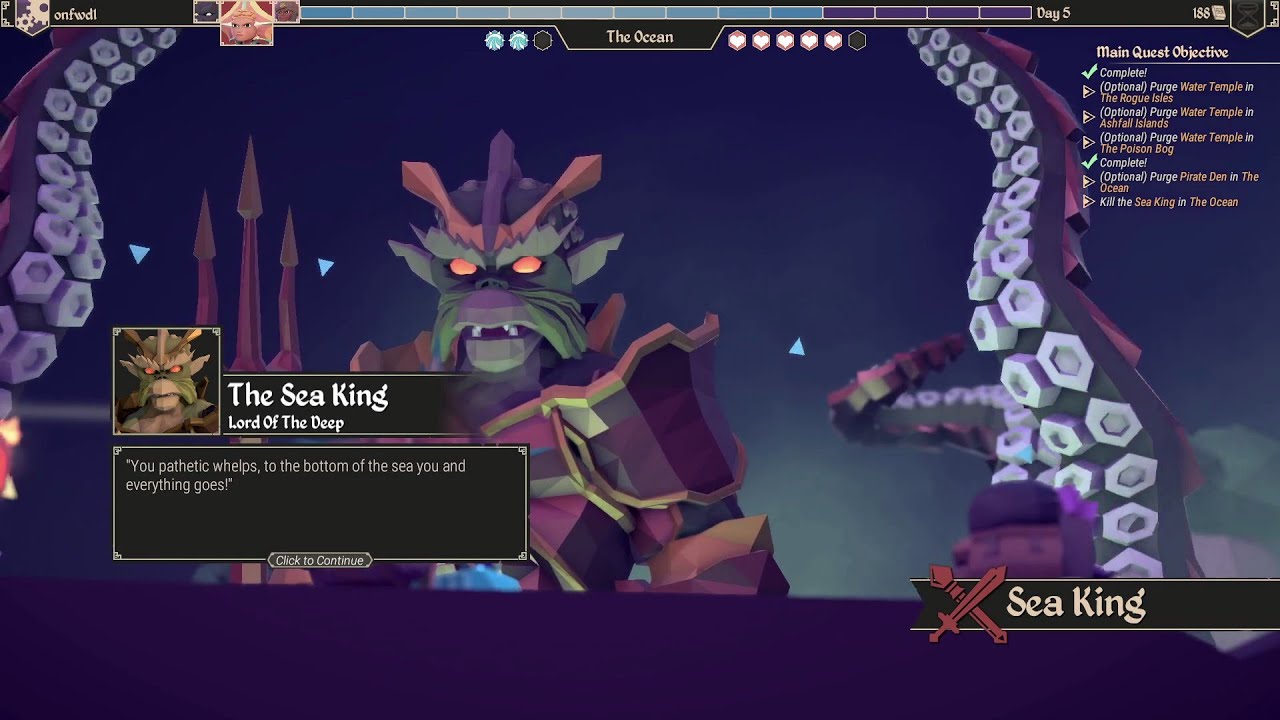 For the King Campaign - Into the Deep - Boss FIght - Sea King - YouTube