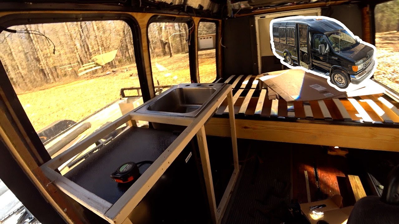 Shuttle Bus Conversion 3 Interior Build - YouTube