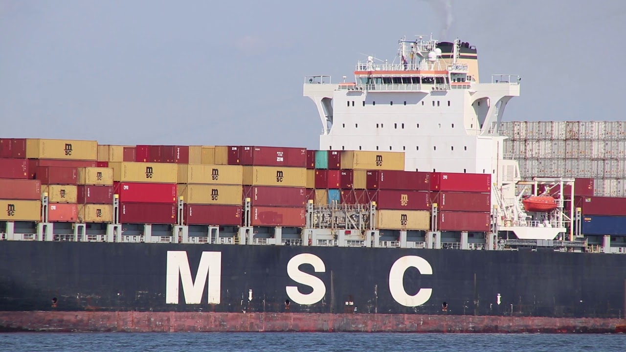 Container ship MSC Carolina comes to Baltimore, Maryland May 27, 2019 ...