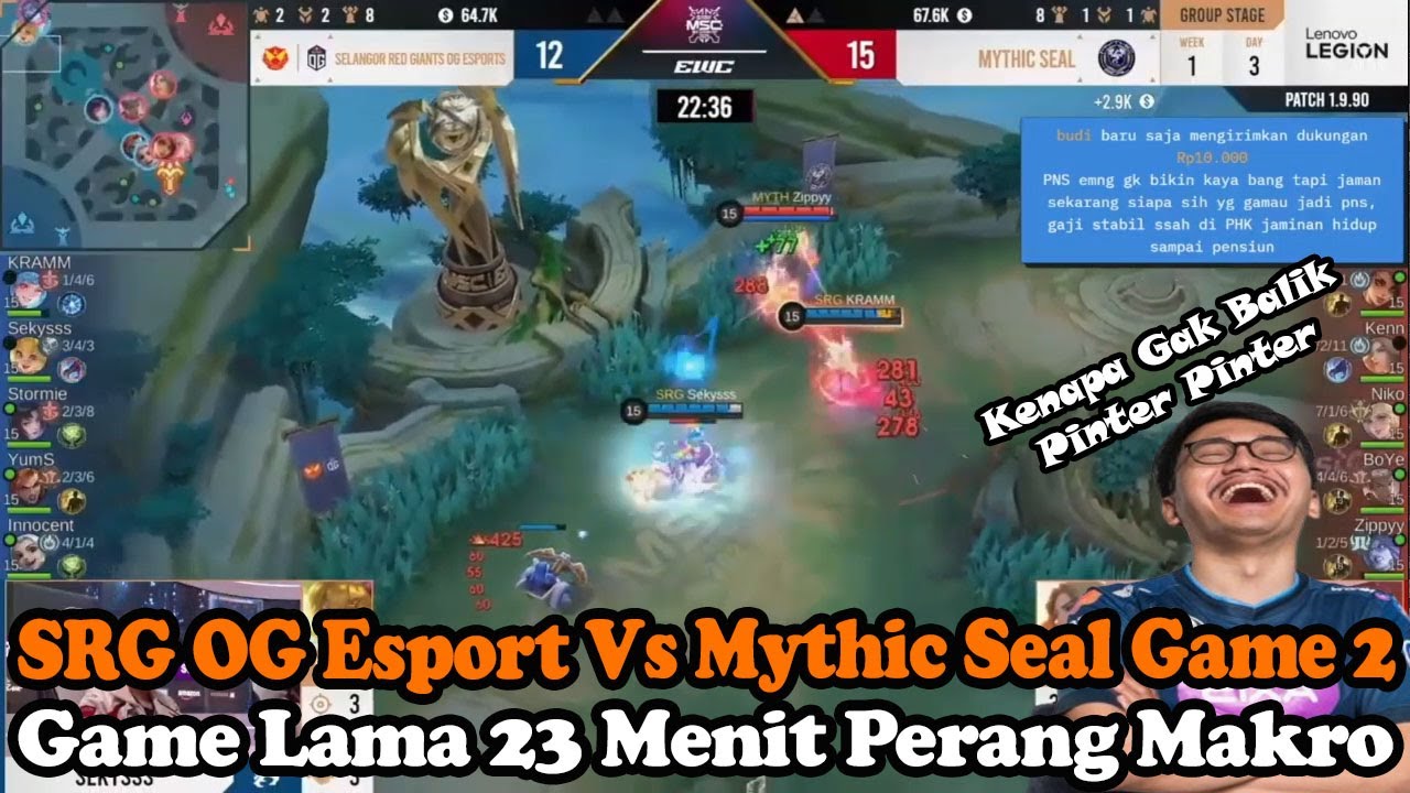 Game Lama 23 Menit Perang Makro | SRG OG Esport Vs Mythic Seal Game 2 ...