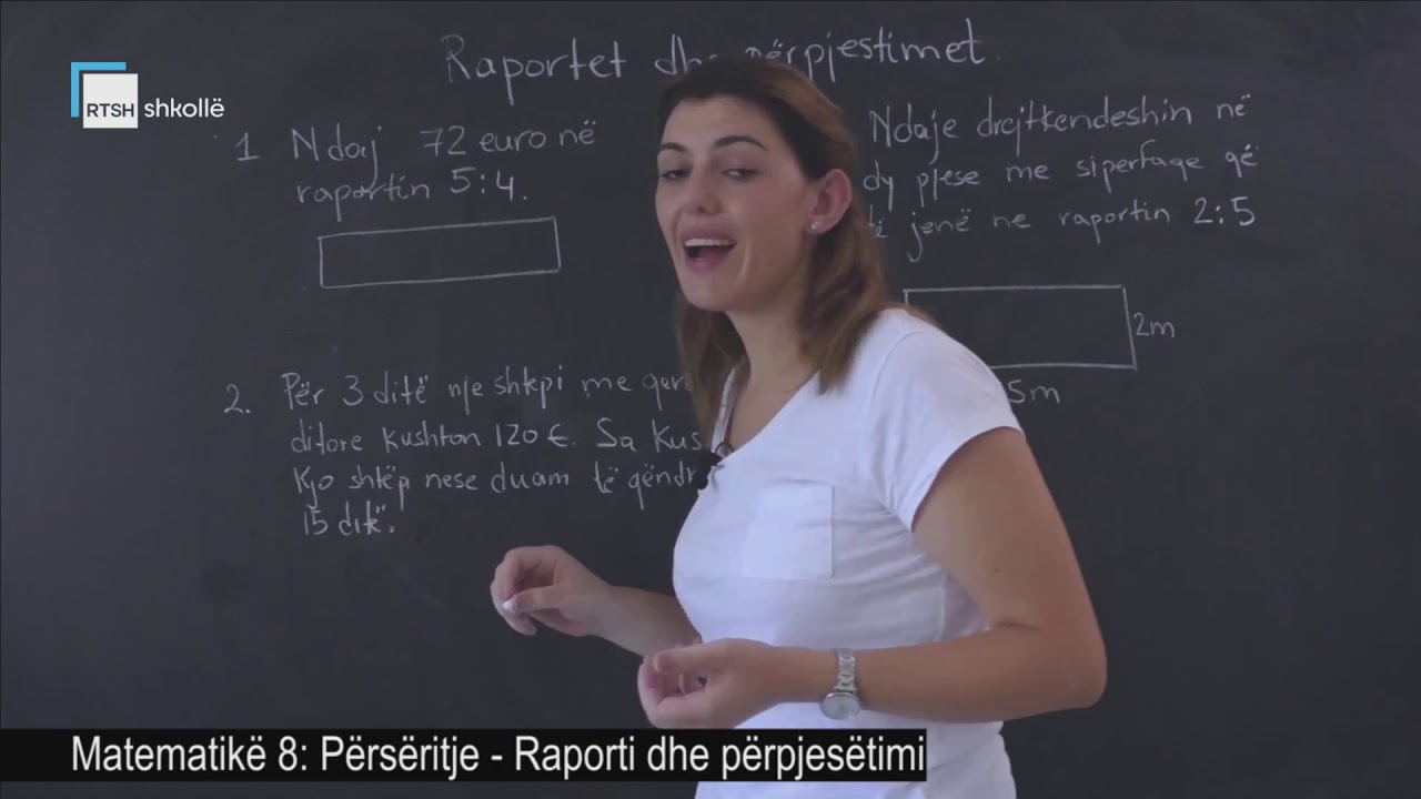 Matematikë 8 - Përsëritje: Raporti dhe përpjestimi - YouTube