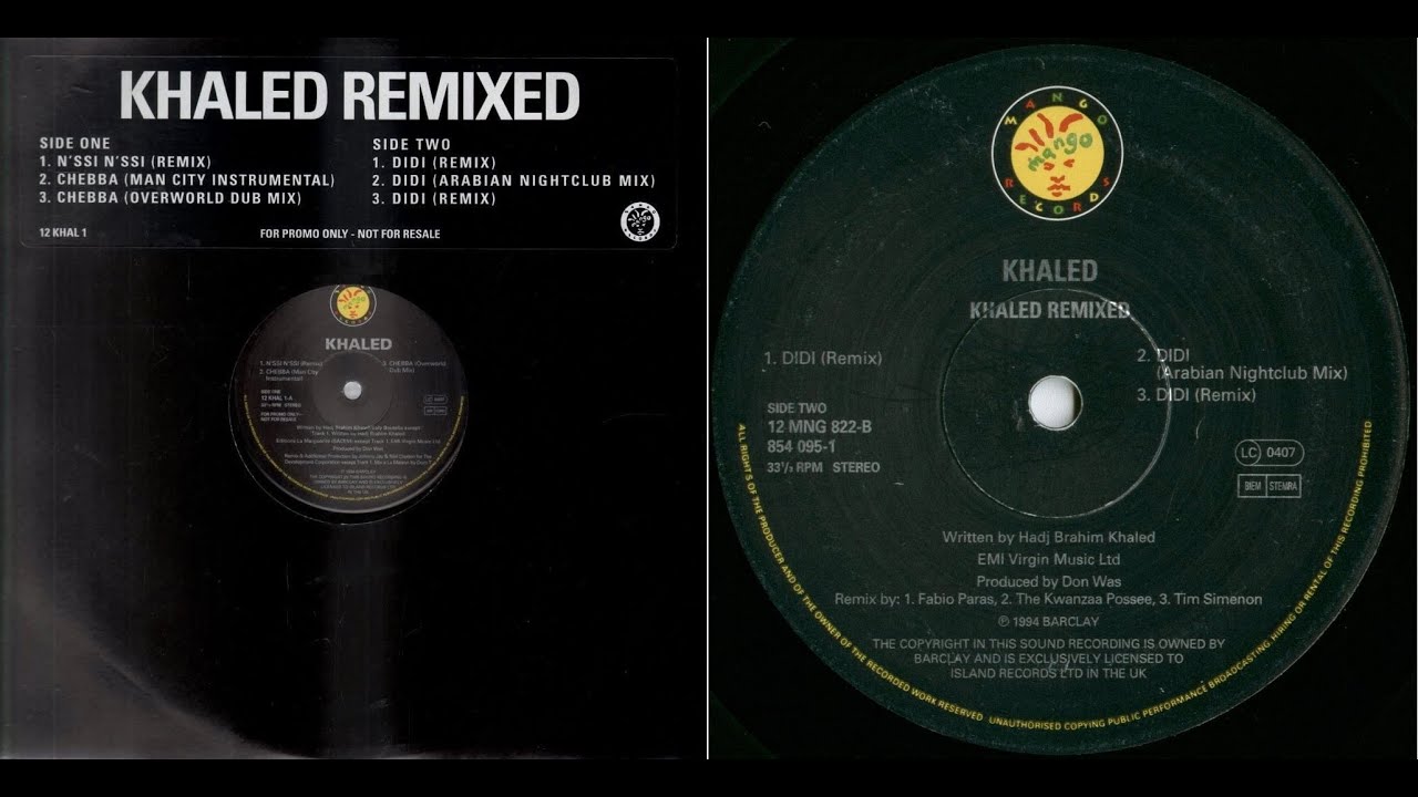 Khaled - Didi (Fabio Paras Remix) 1994 - YouTube