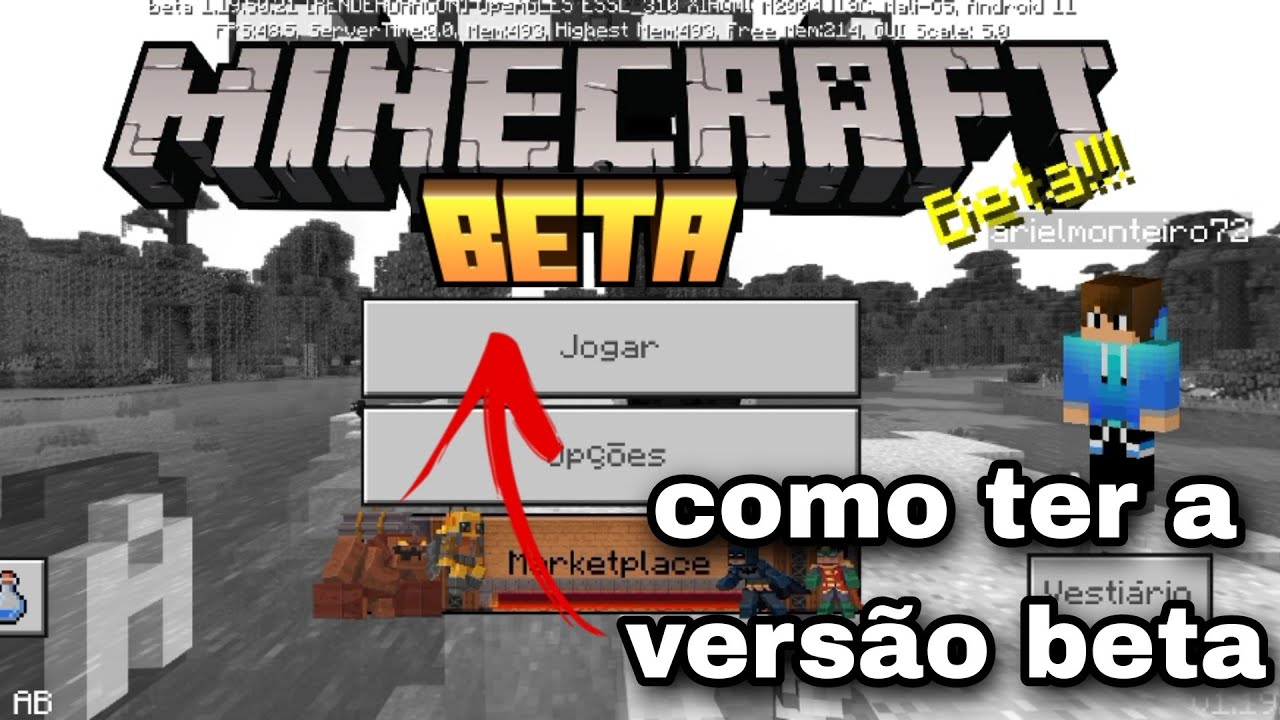 🔥COMO ATIVAR A VERSÃO BETA DO MINECRAFT PE versão de teste (ARIEL GAMER ...
