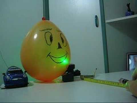 Green Laser Pointer Popping Balloons - YouTube
