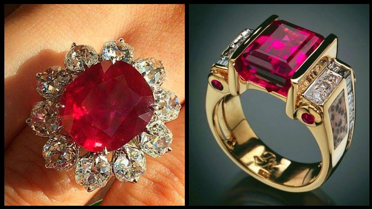 outstanding designer Ruby and diamond Cocktail rings designs - YouTube