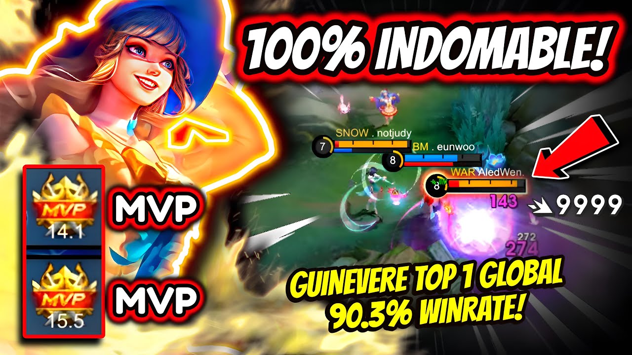 ¡DOBLE GAMEPLAY PERFECTO 100% IMPARABLE! GUINEVERE TOP 1 GLOBAL 90.3% ...